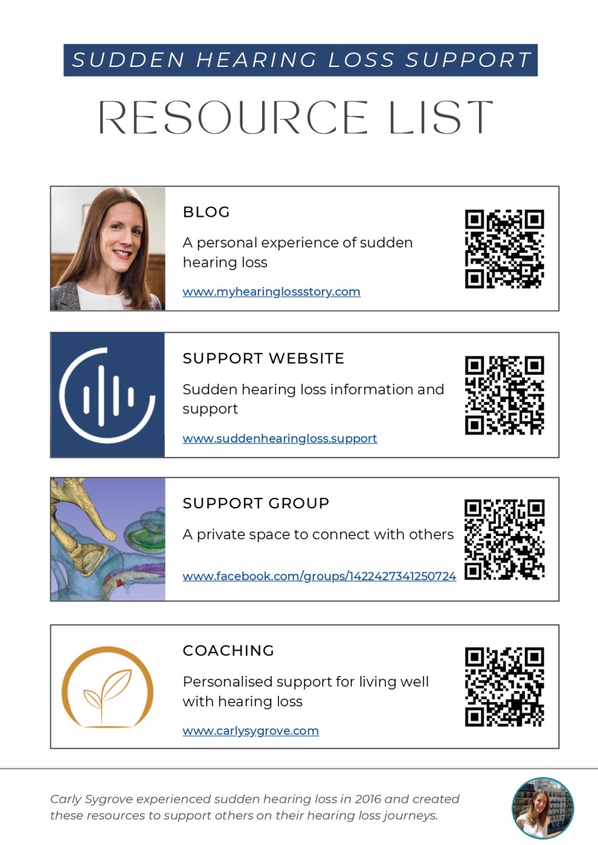 Support Services – Sudden Hearing Loss Support